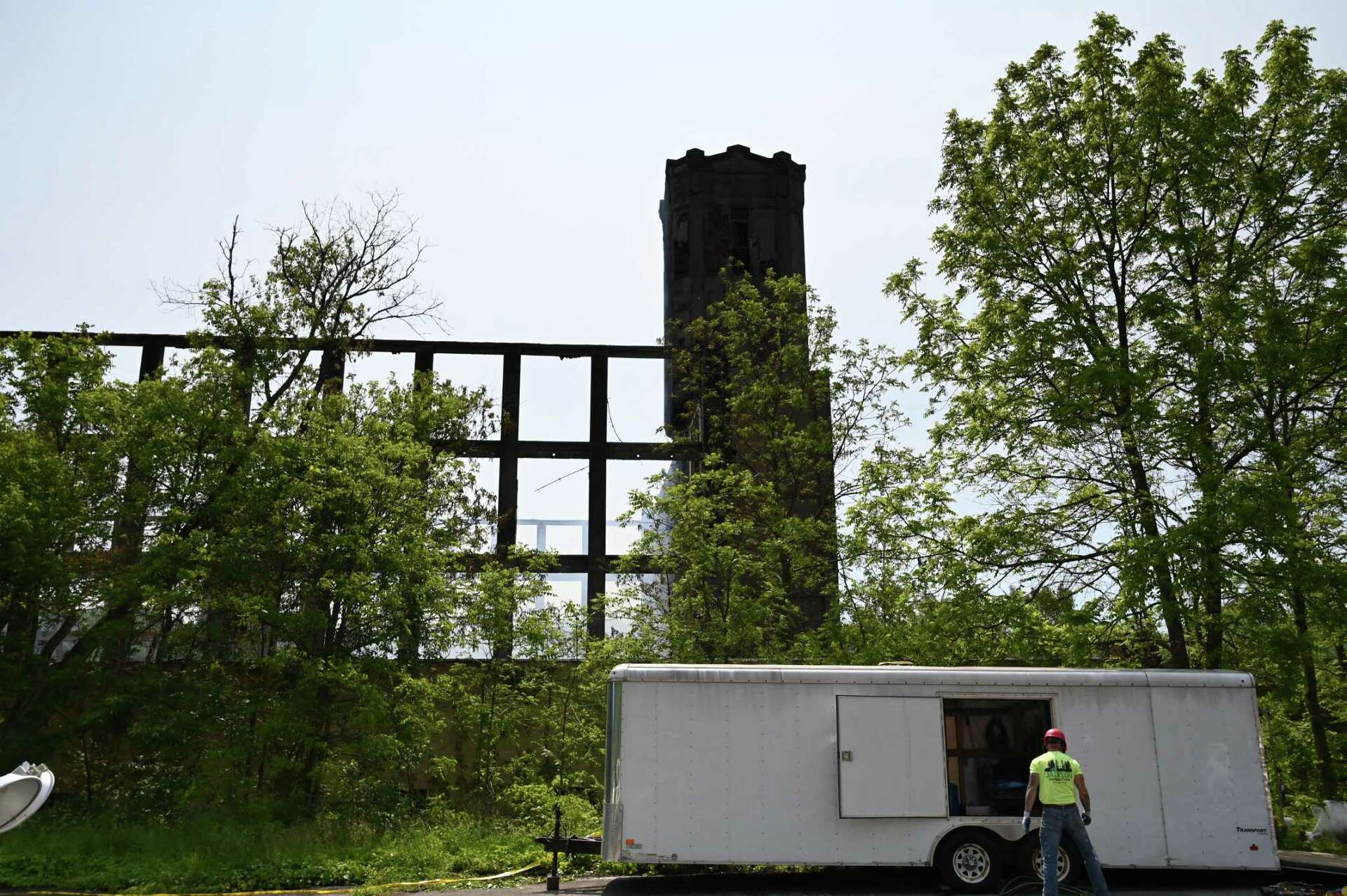 Photos: Smoking shell left after Victory Mills fire