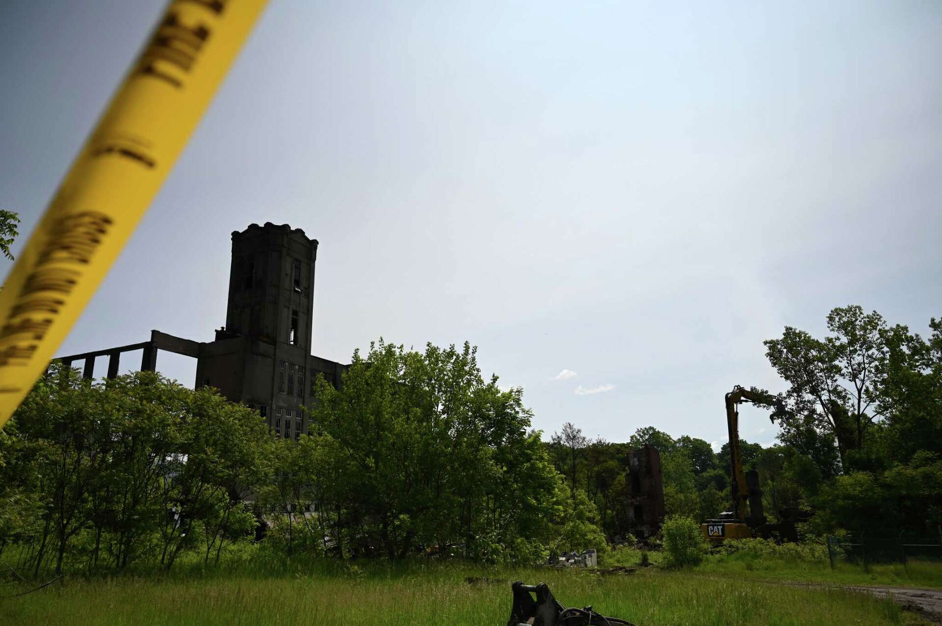 Photos: Smoking shell left after Victory Mills fire