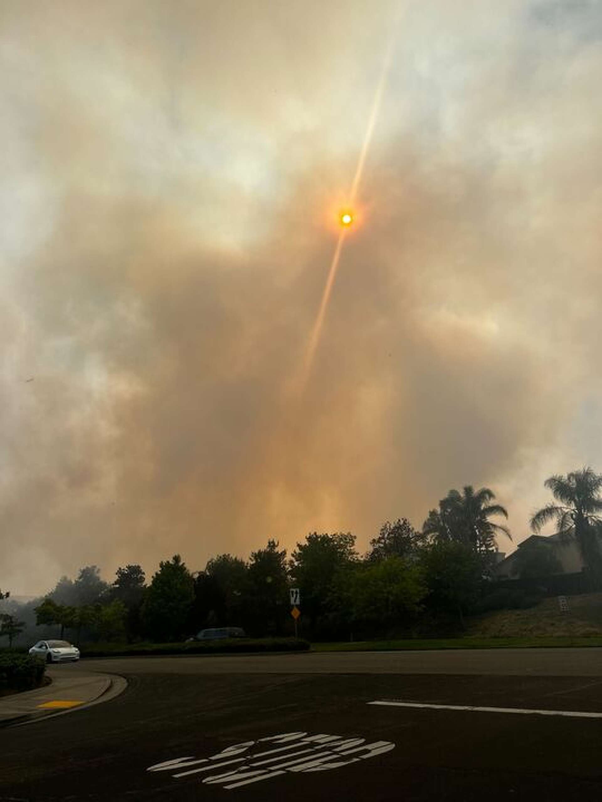 Evacuations lifted in Fairfield after smoky grass fire breaks out