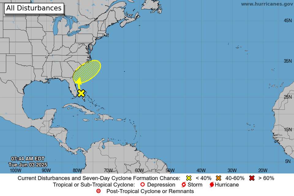 Hurricane center tracks possible cyclone development in Atlantic