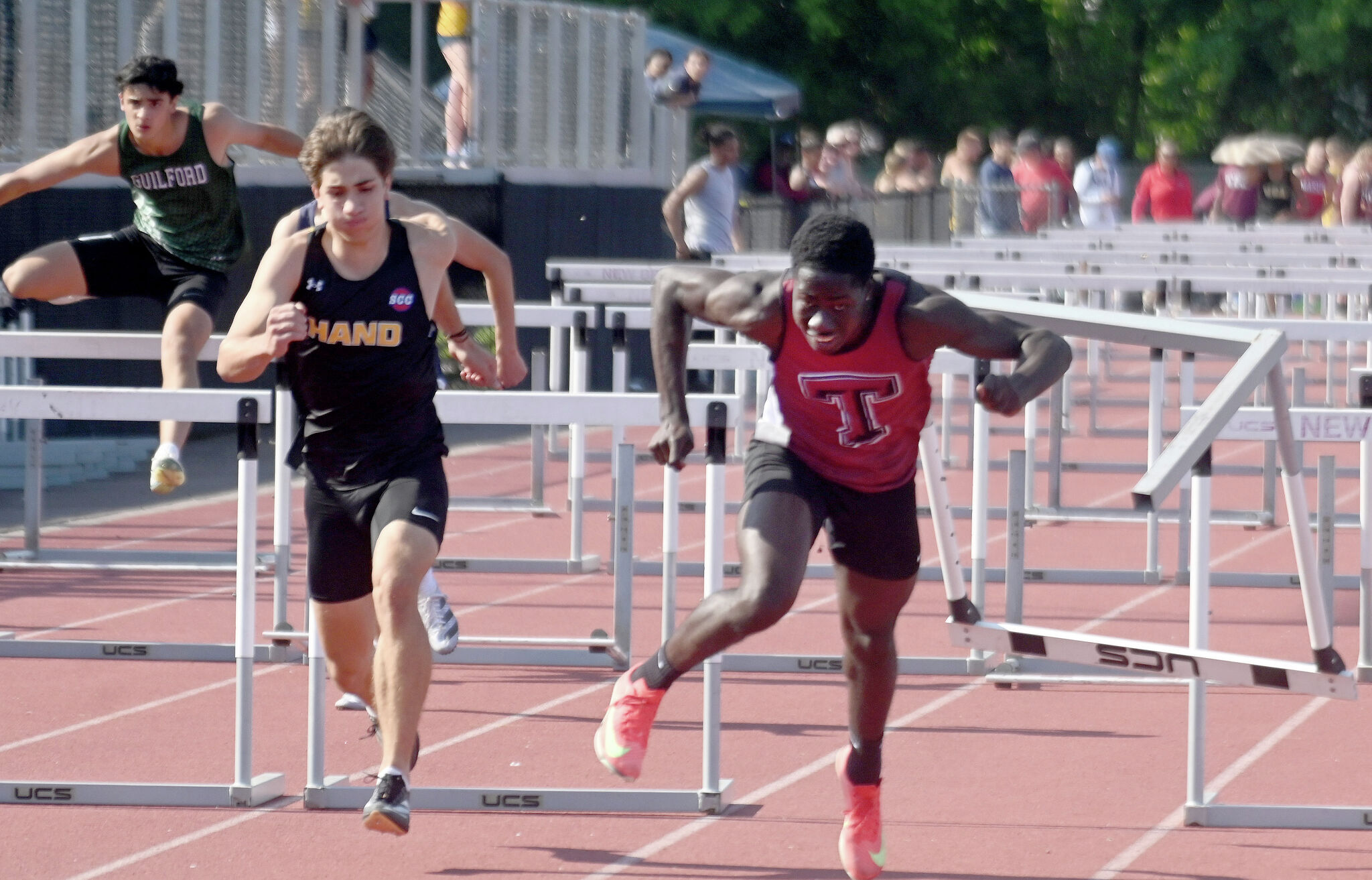 Torrington's Ahoua wins twice at Class MM track final