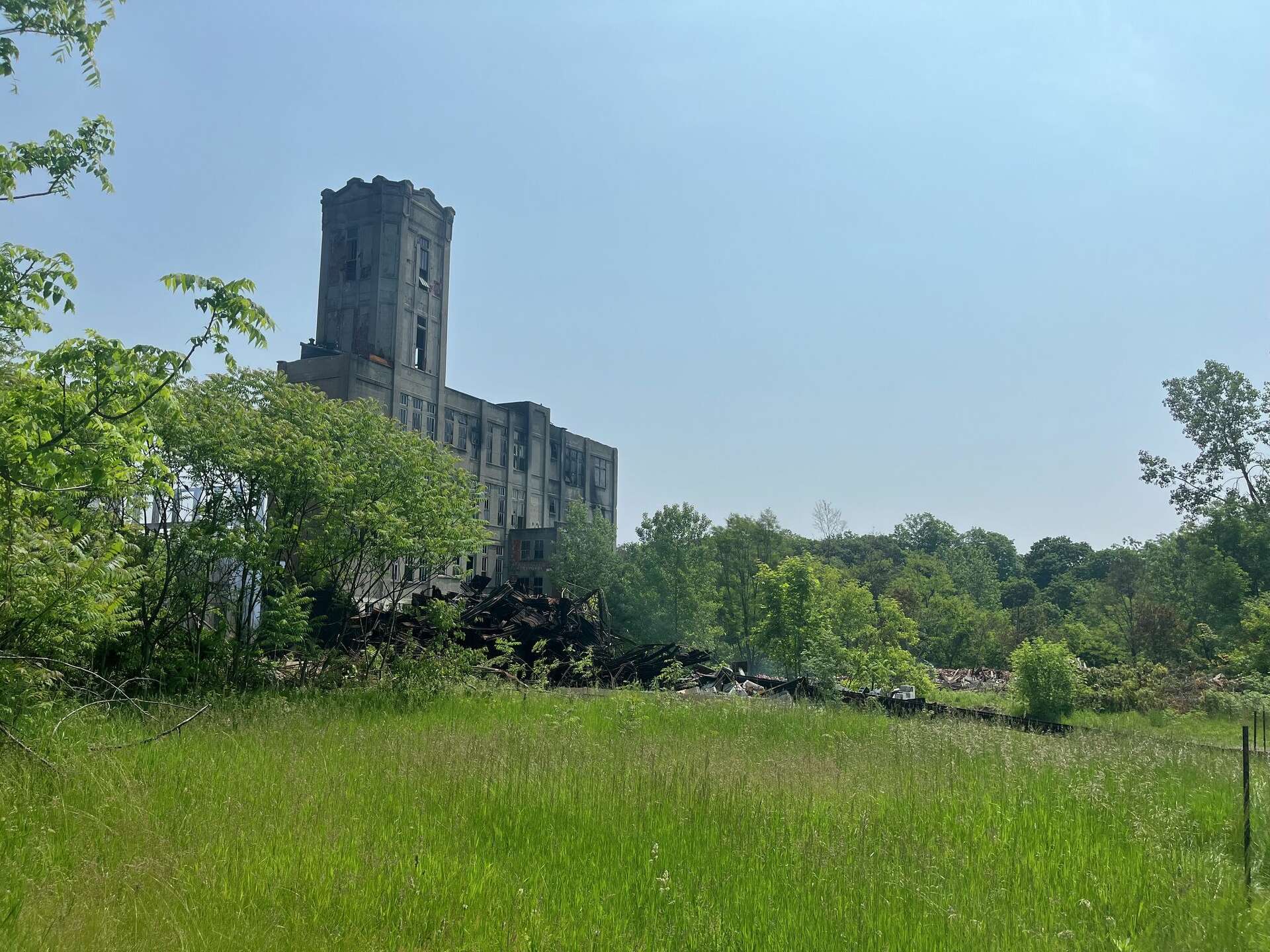 Massive Victory Mills blaze required firefighters to stand watch
