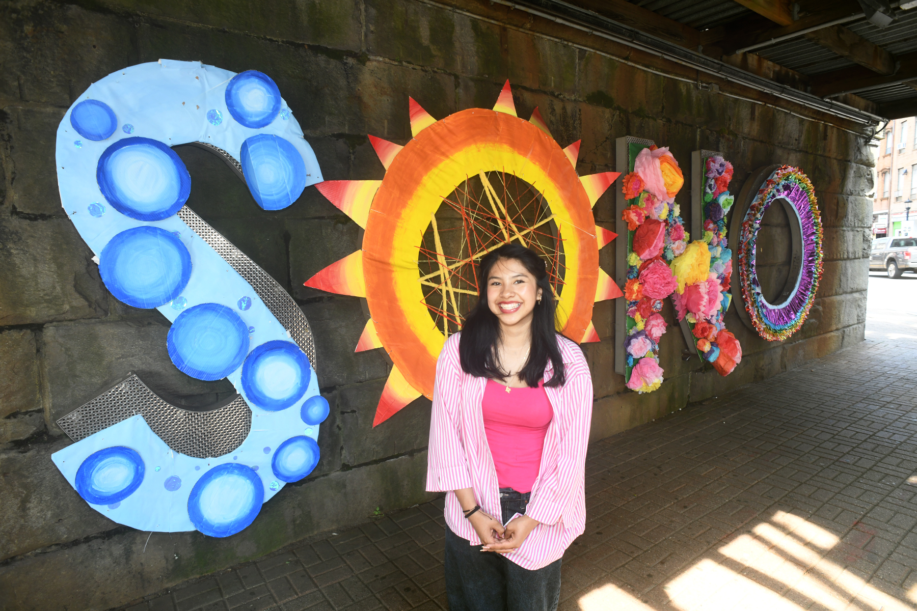 Norwalk art student puts 'playful, joyful twist' on SONO sign