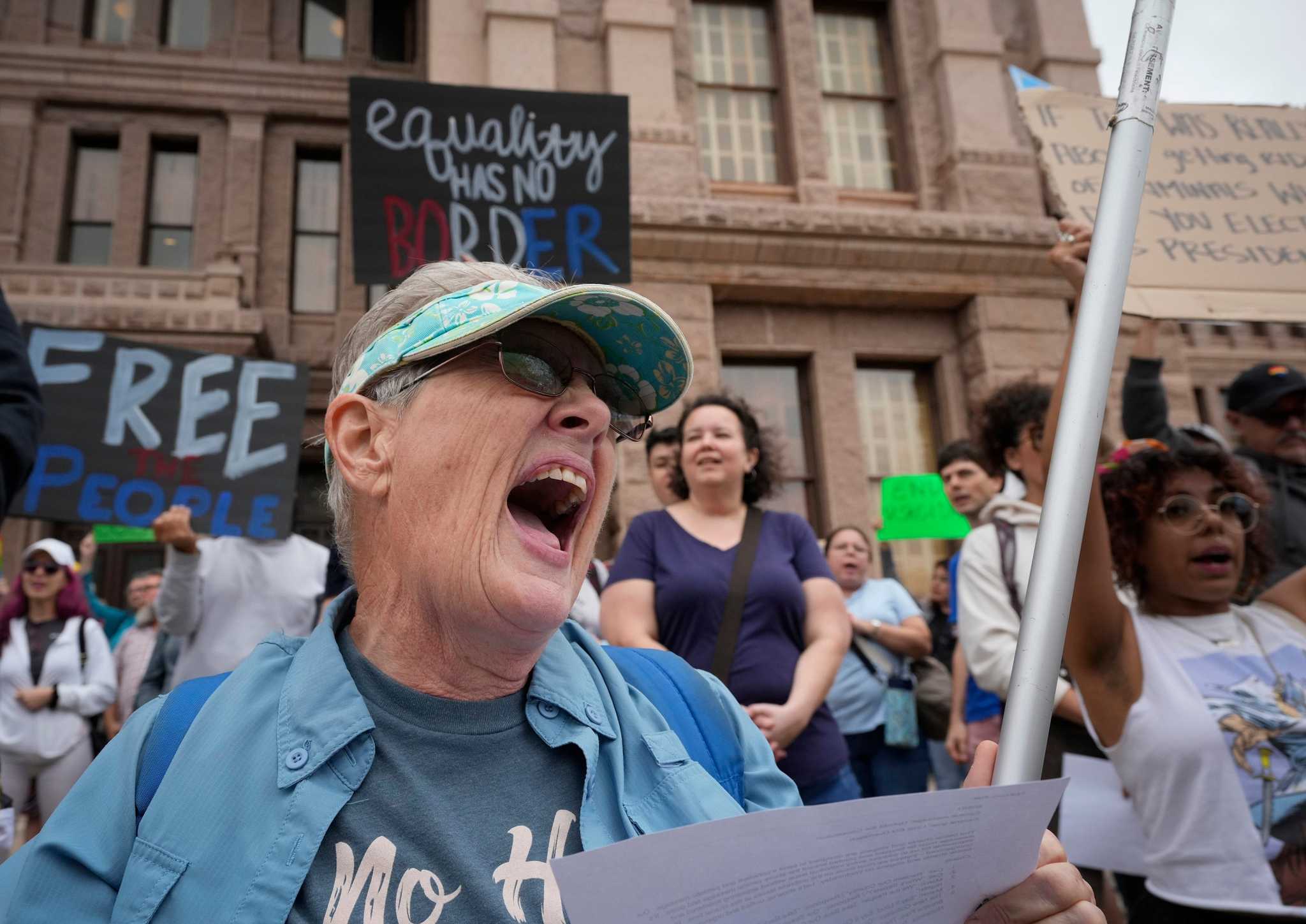 50501 Movement: Anti-Project 2025 protest in Austin at Texas Capitol
