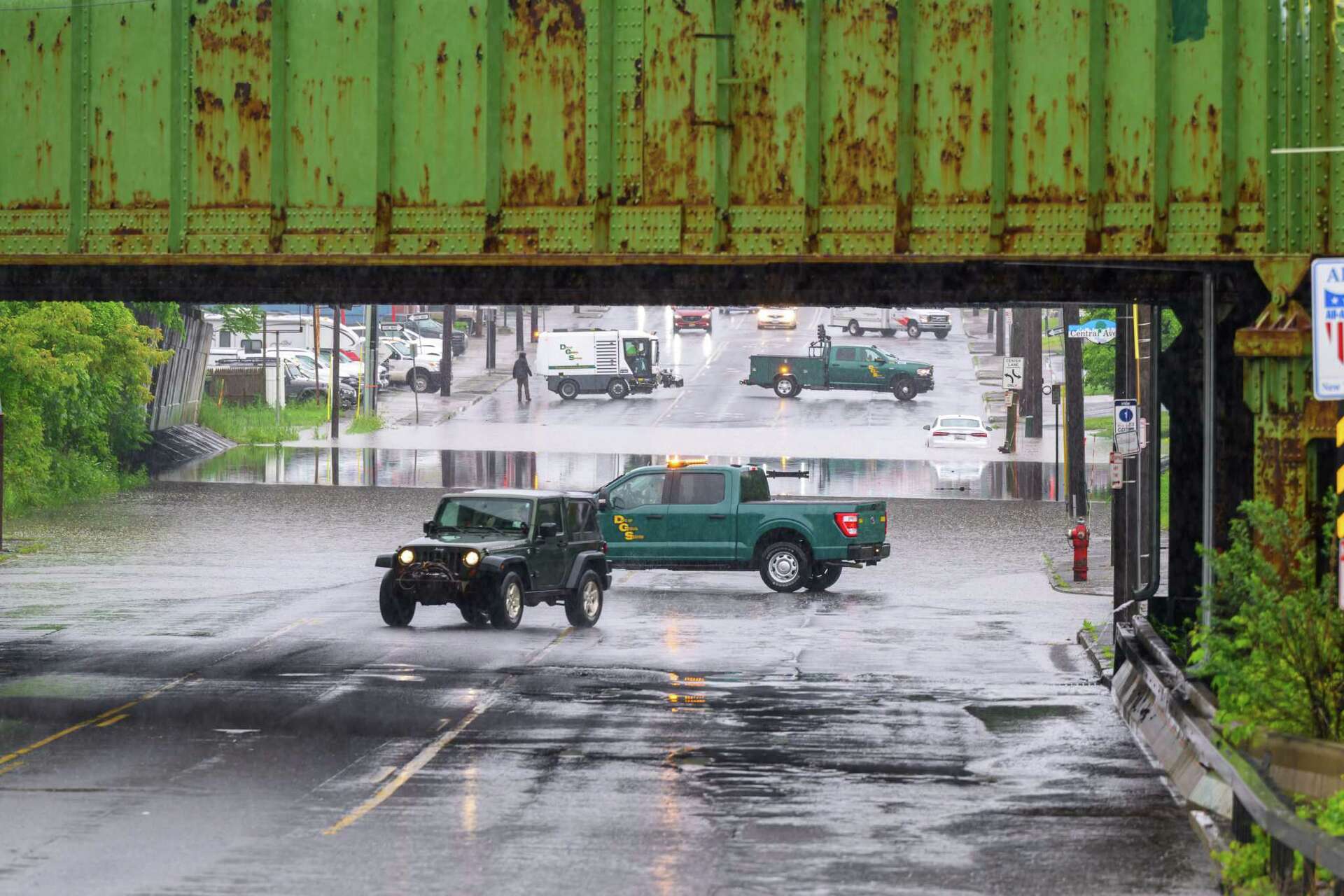 Roads flood around region as heavy rainfall persists