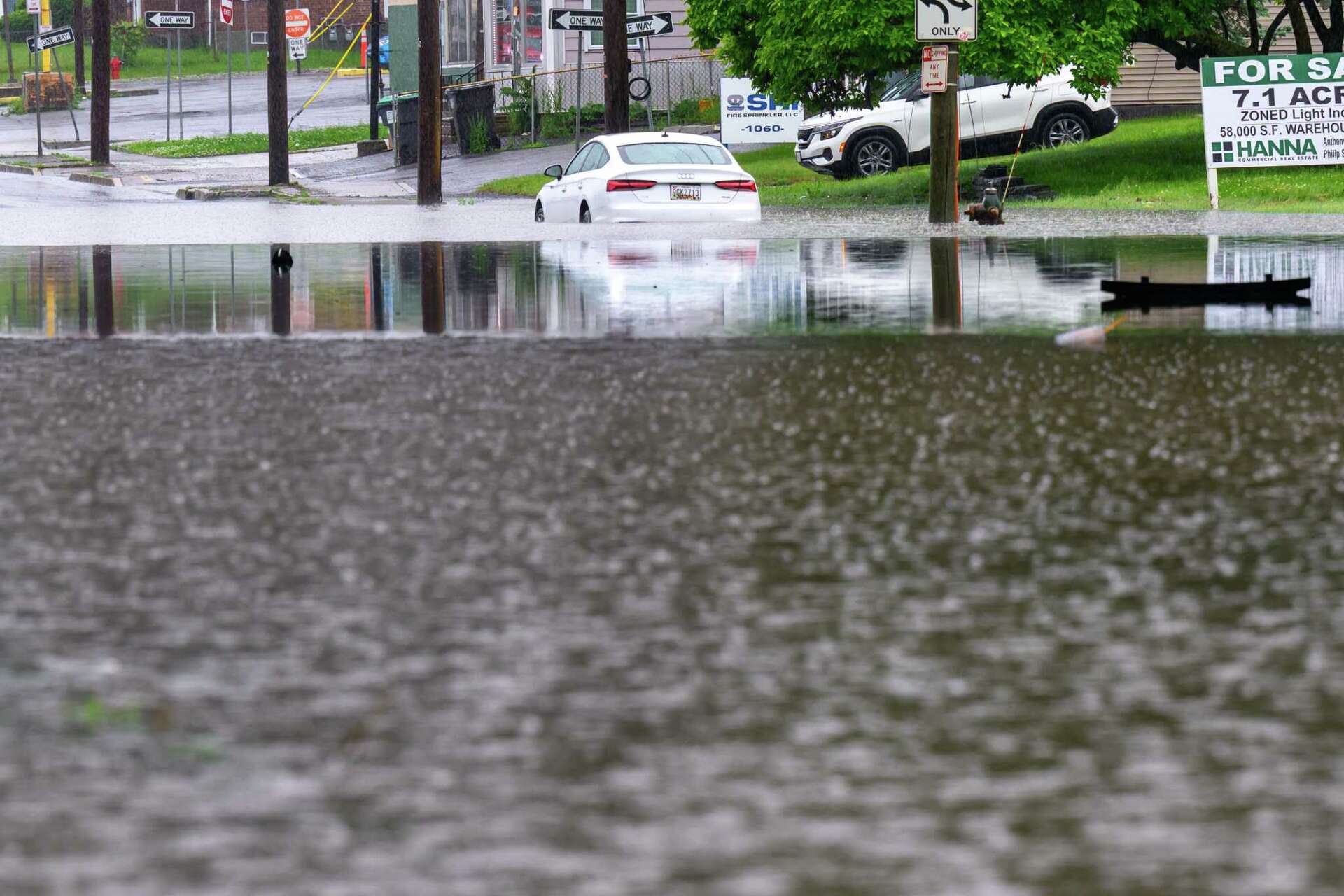Roads flood around region as heavy rainfall persists