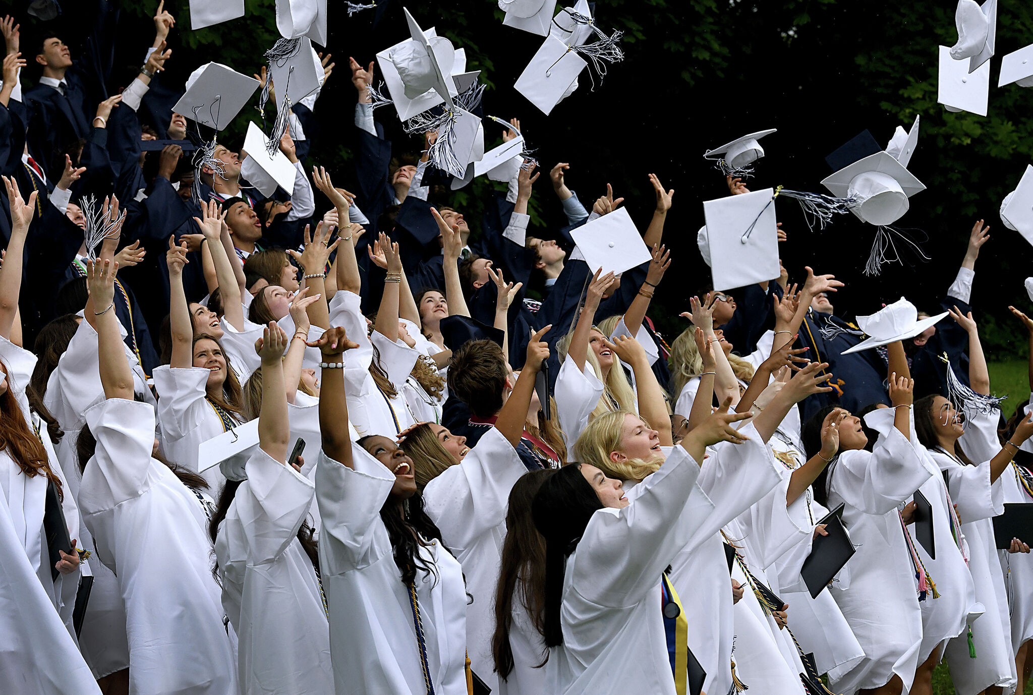 Immaculate High School's class of 2025 graduates in Danbury