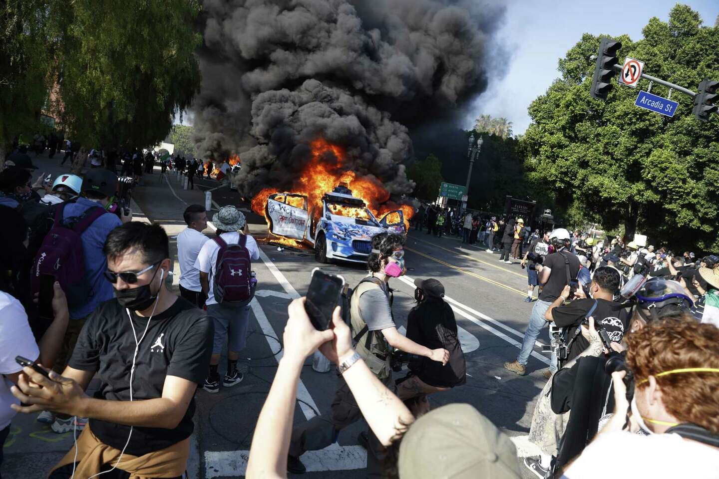 150 arrested in SF after rally against ICE raids, National Guard