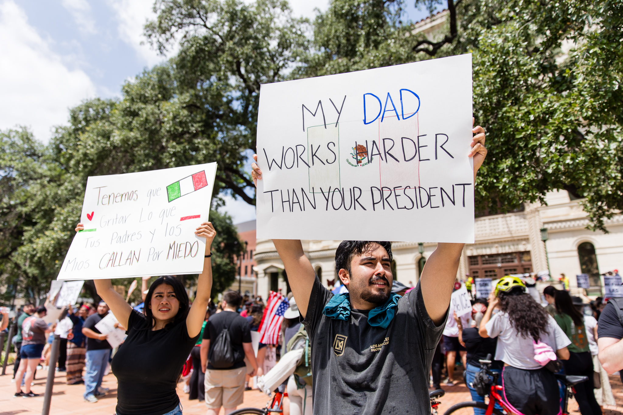 Hundreds protest against ICE in San Antonio, other major Texas cities