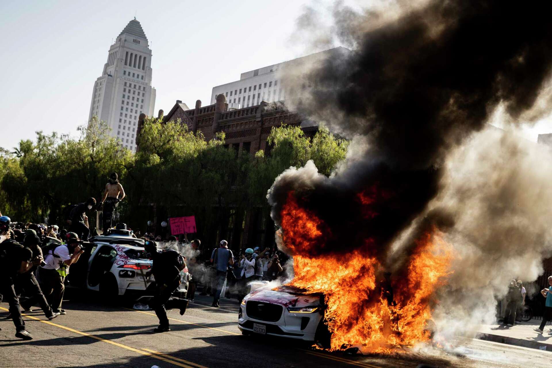 Burning Waymos have become a symbol in California ICE protests