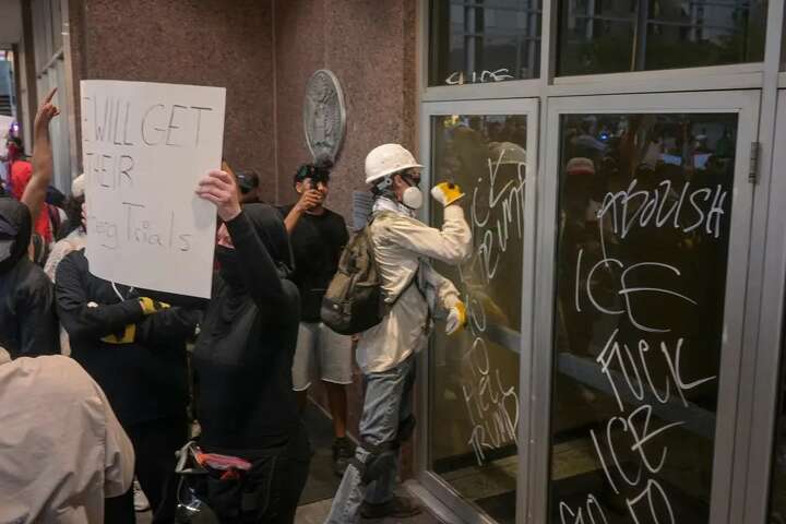 Hundreds protest in Austin against nationwide ICE detentions