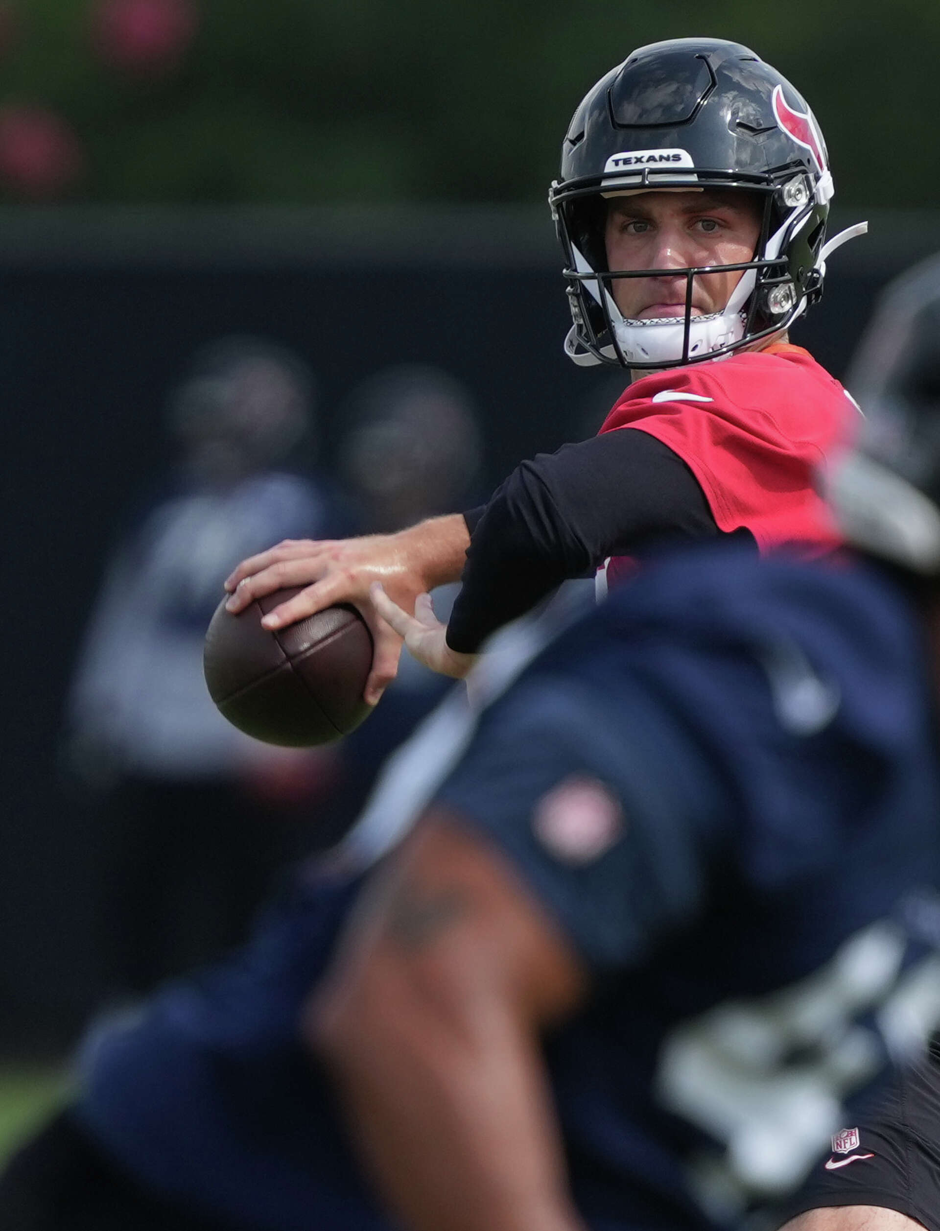 Houston Texans quarterback C.J. Stroud is back throwing again