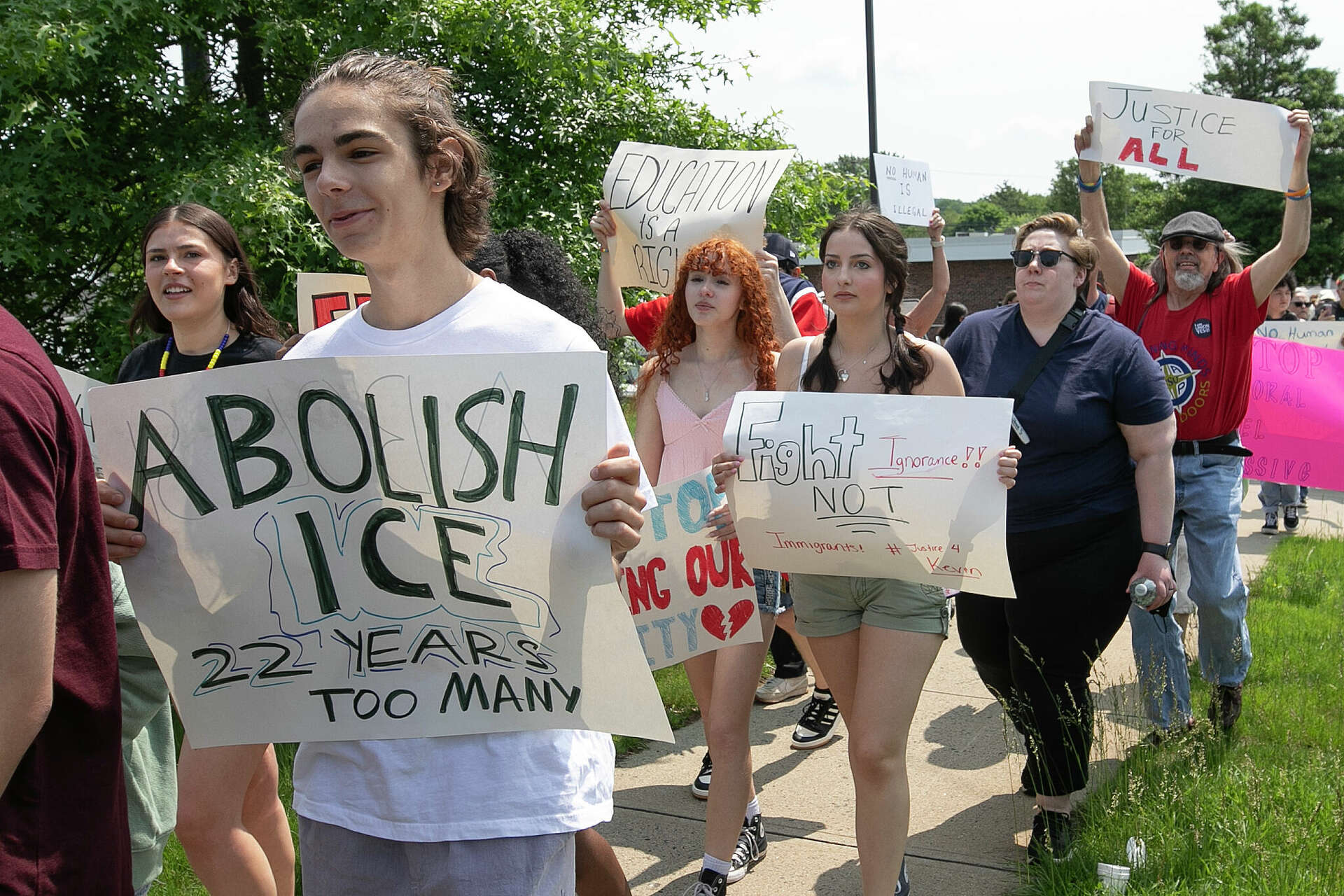 Protesters in Danbury denounce recent ICE detainments in city
