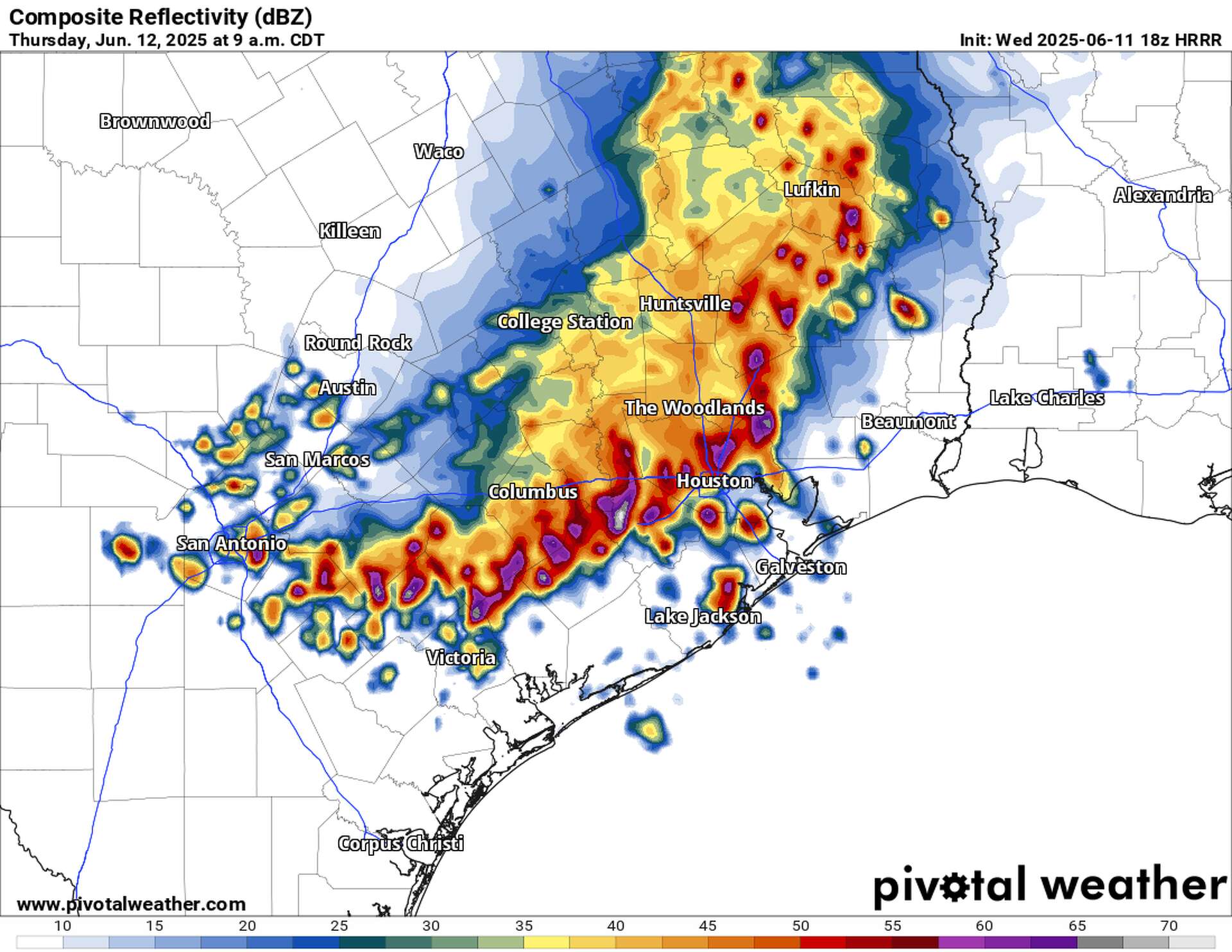 Heavy rainfall, strong storms to slow Houston drivers Thursday