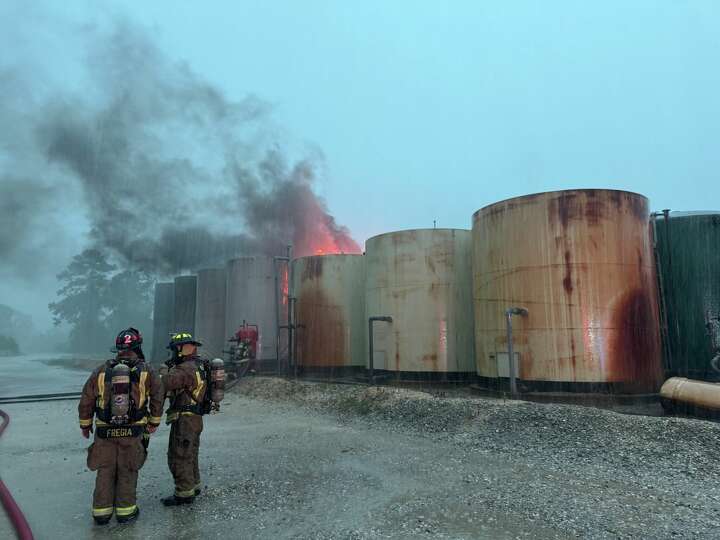 Officials lift shelter-in-place for areas in Baytown after tank fire