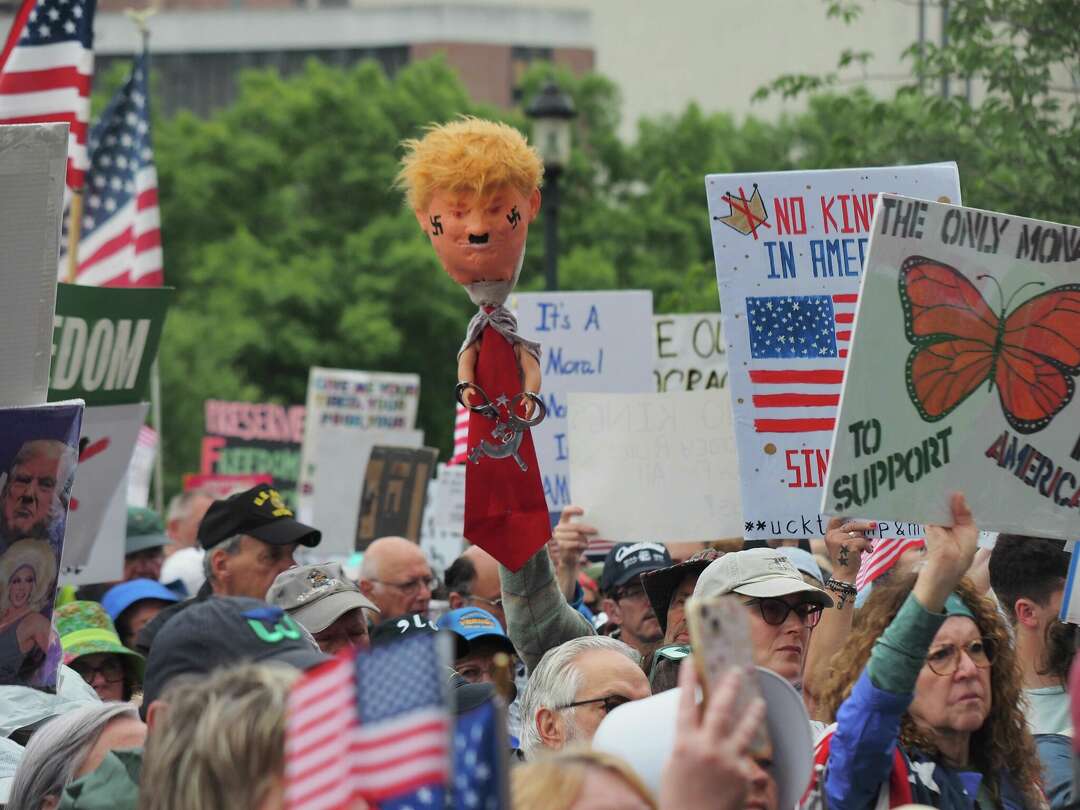 Thousands rally against Trump for ‘No Kings’ protest in Hartford