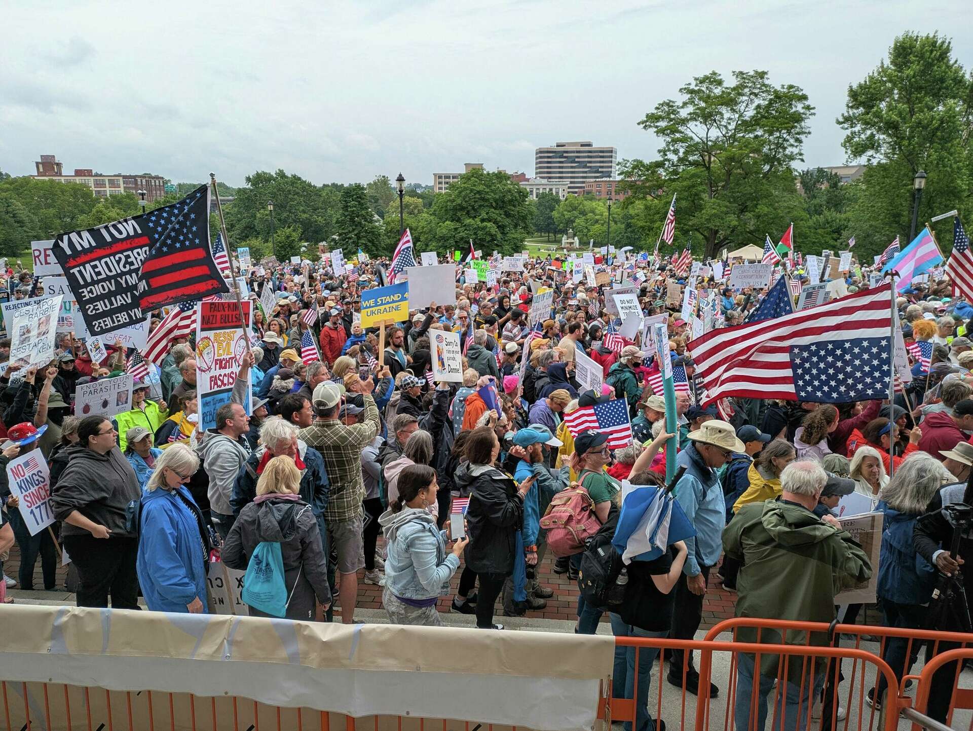 Thousands rally against Trump for ‘No Kings’ protest in Hartford
