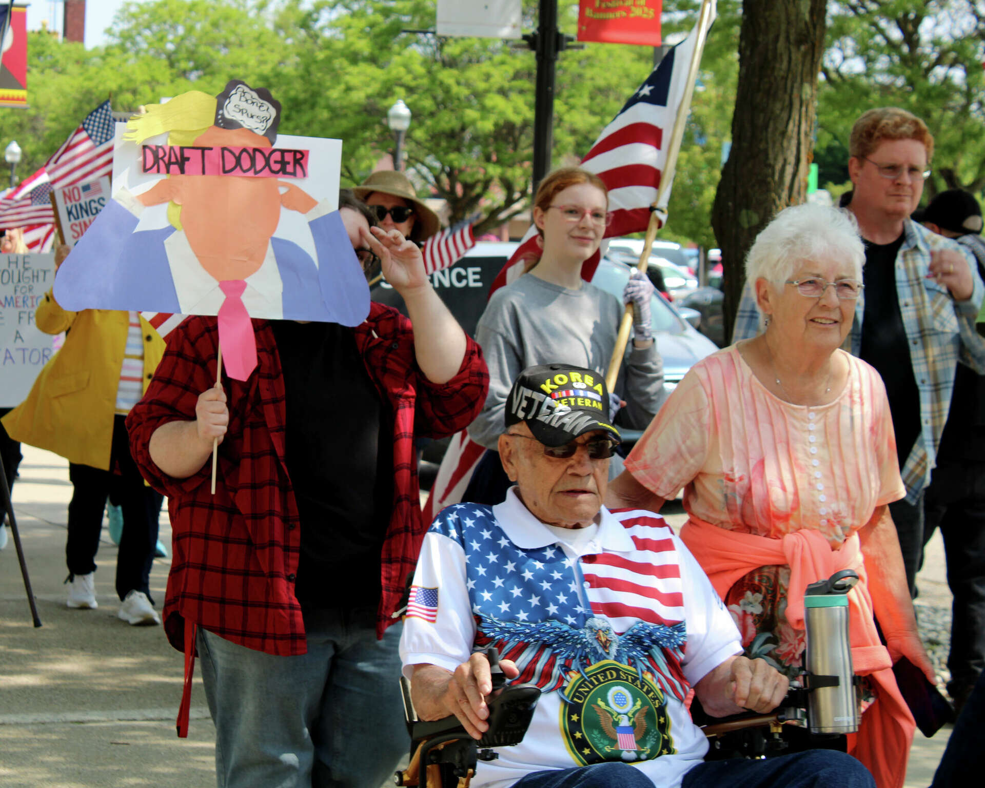 Big Rapids 'No Kings' protest draws hundreds in West Michigan
