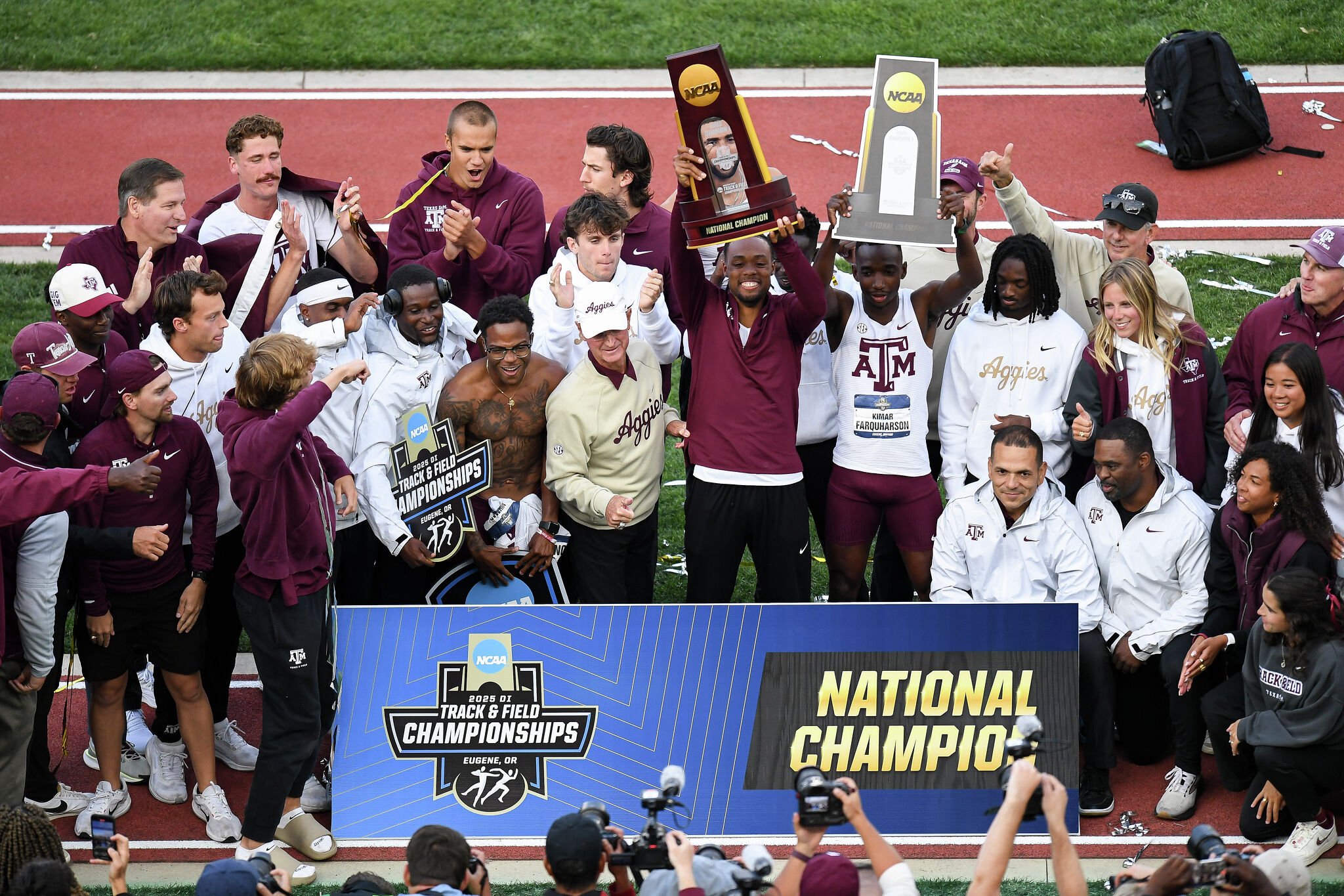 NCAA track and field: Aggies men win title, women finish top 3