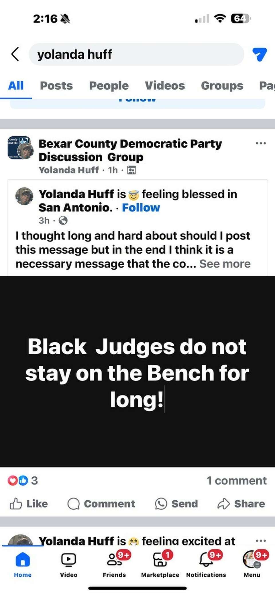 Judge Huff accuses opponent of challenge because she is Black