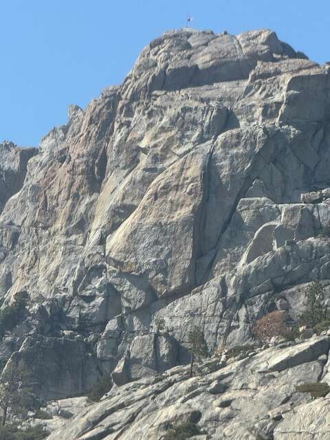 Climbers find upside-down American flag on Lake Tahoe summit