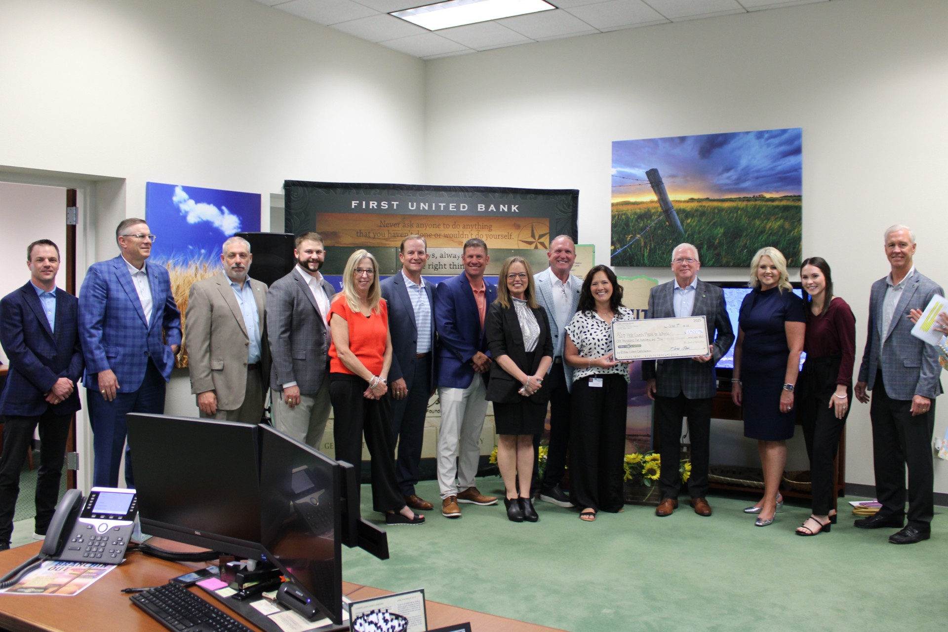 First United Bank gives donations to area schools, organizations