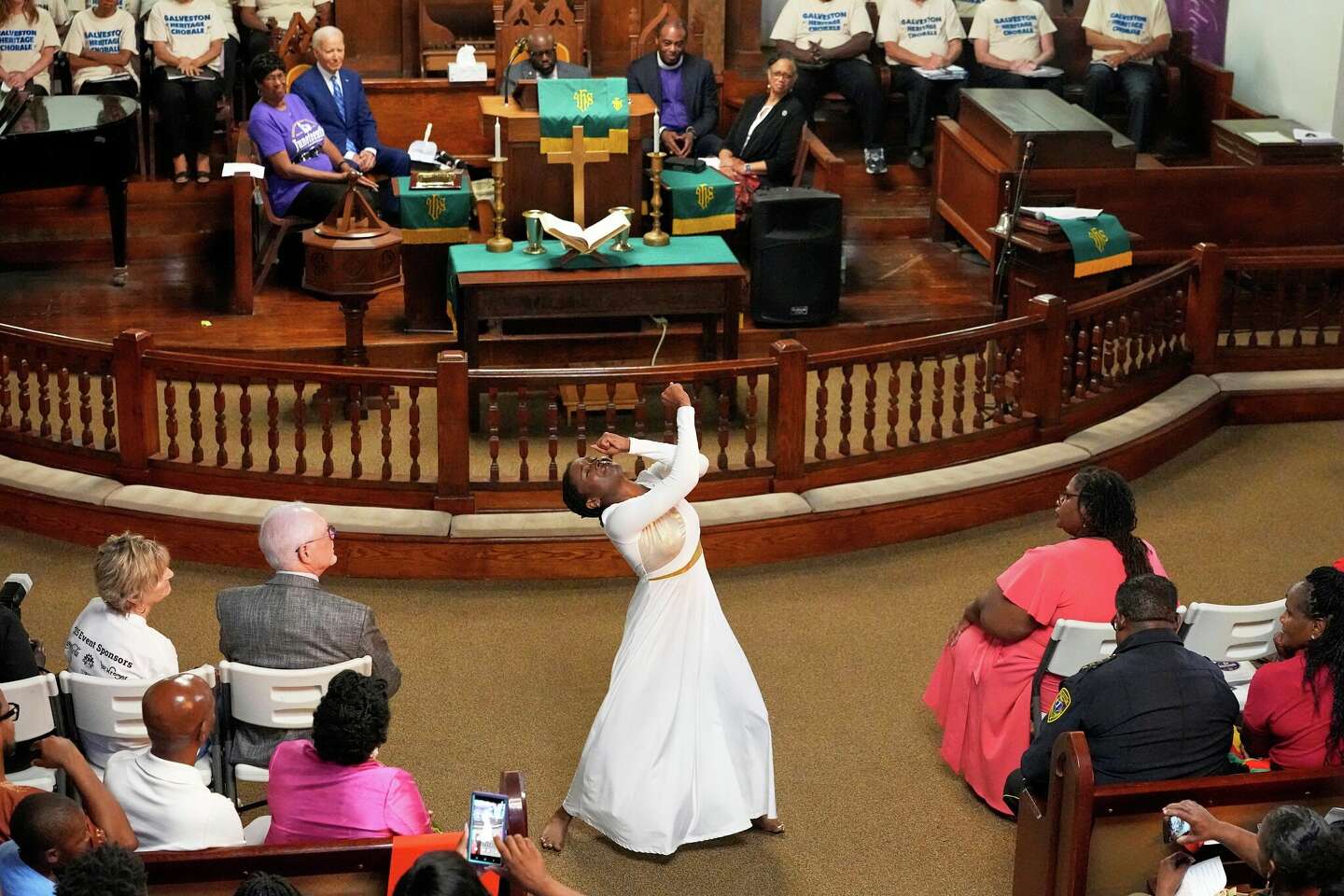 Joe Biden visits Galveston’s historic Reedy Chapel for Juneteenth