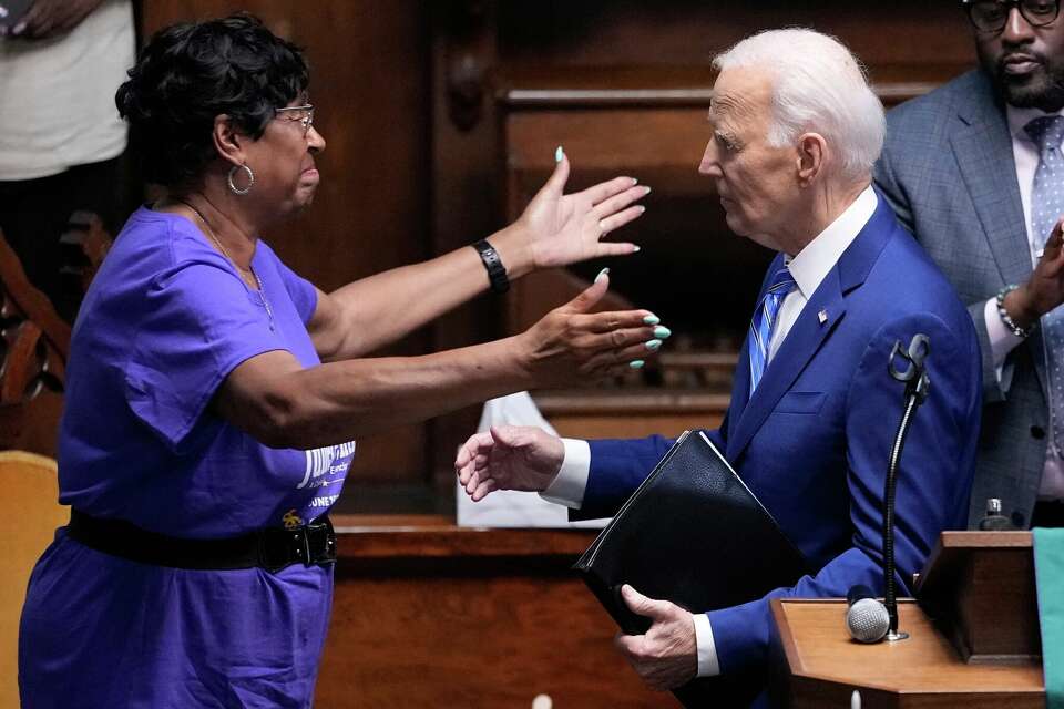 Joe Biden visits Galveston’s historic Reedy Chapel for Juneteenth