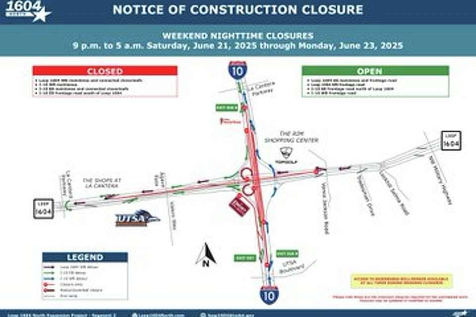 Brace for major closures on Loop 1604 and I-10 within hours