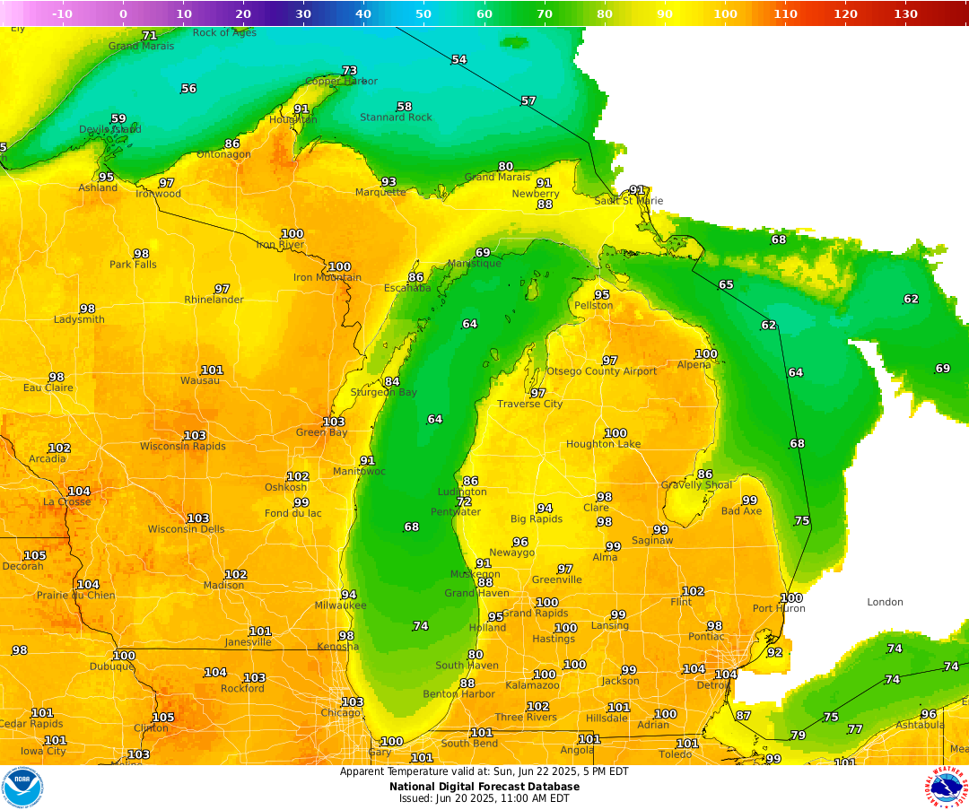 Extreme Heat Watch issued for Michigan: Heat indexes over 100 expected