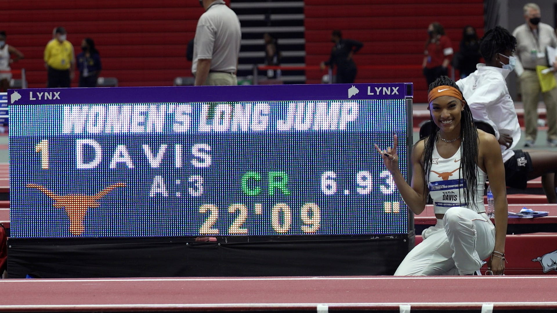 Texas' Tara Davis is hitting new heights on and off the track