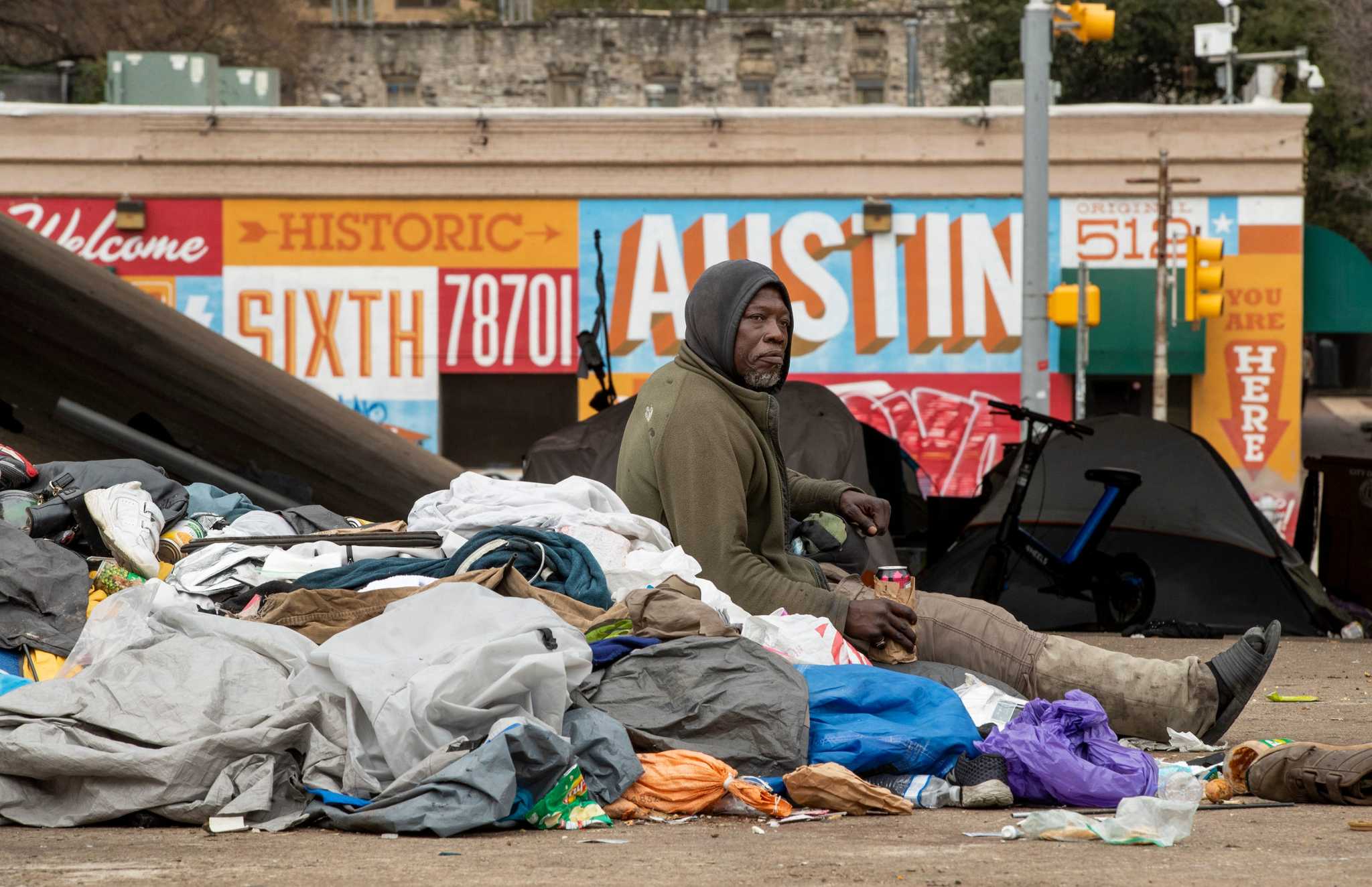 Being homeless in 2021 in Austin: 20 photos show change on streets