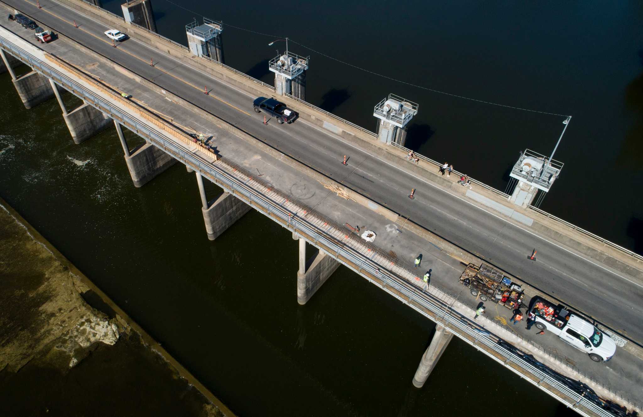 Weather slows welcome improvements to Longhorm Dam pedestrian bridge