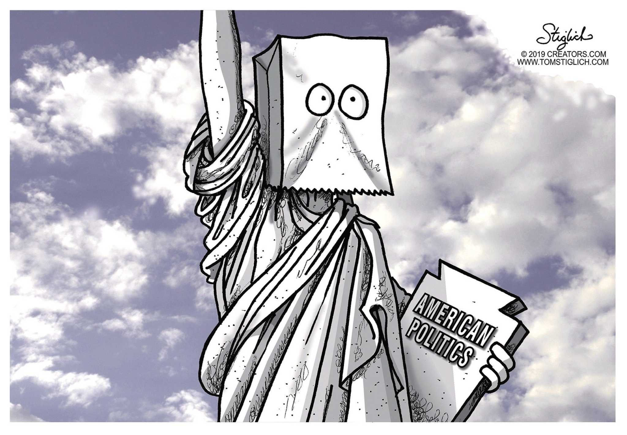 Editorial cartoon: Ashamed