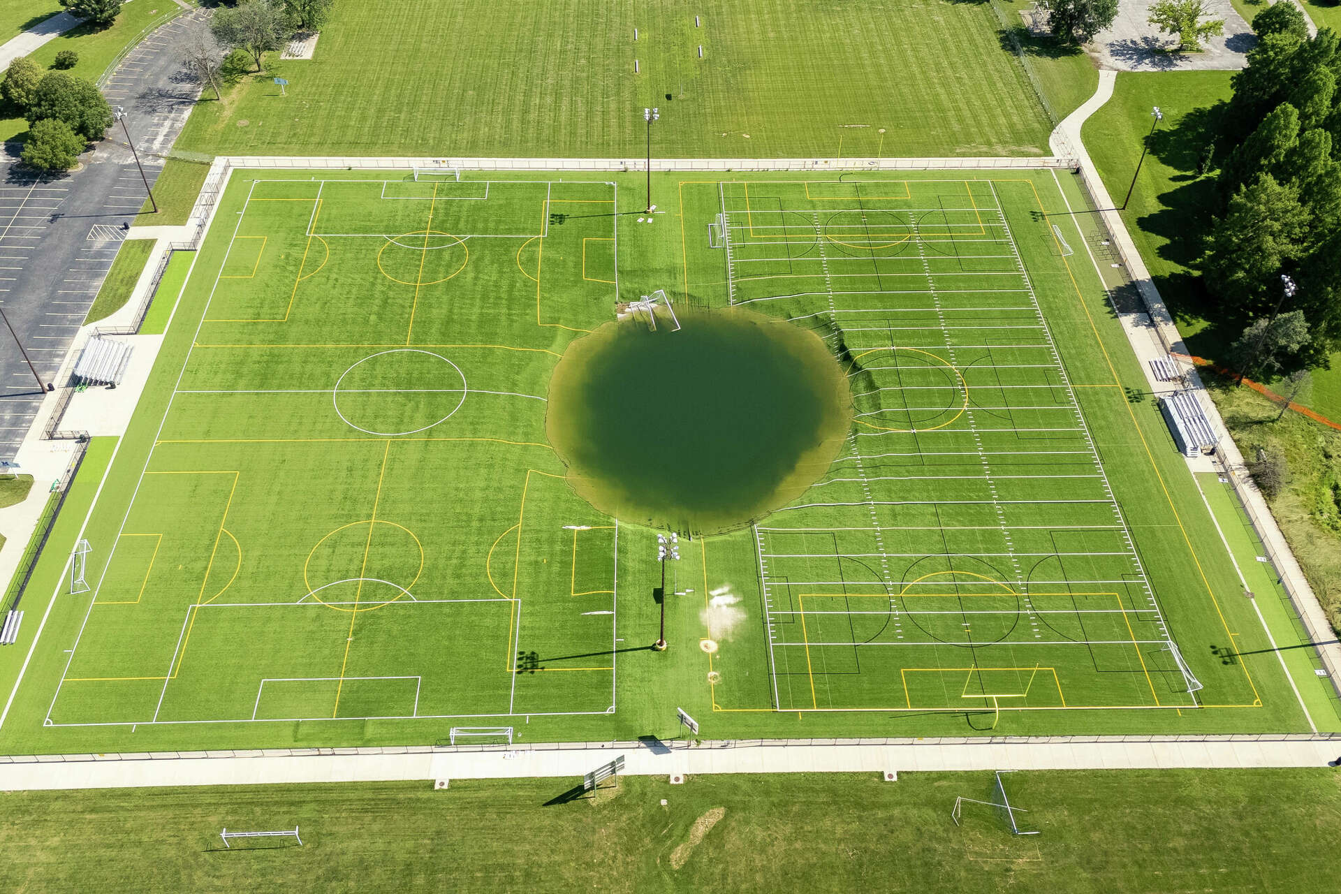 Alton’s Gordon Moore Park sinkhole disrupted sports, camps adapt