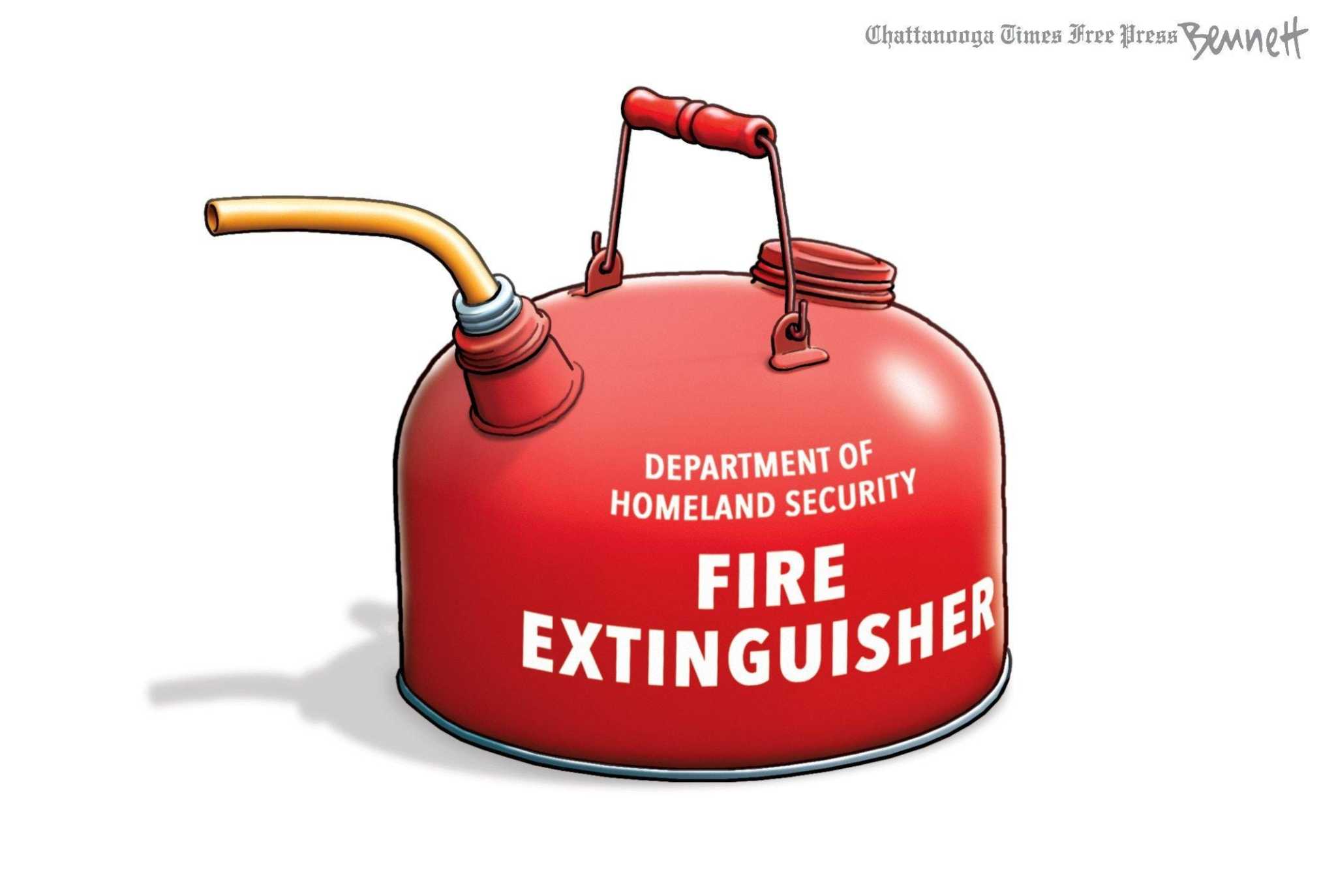 Editorial cartoon: Flammable