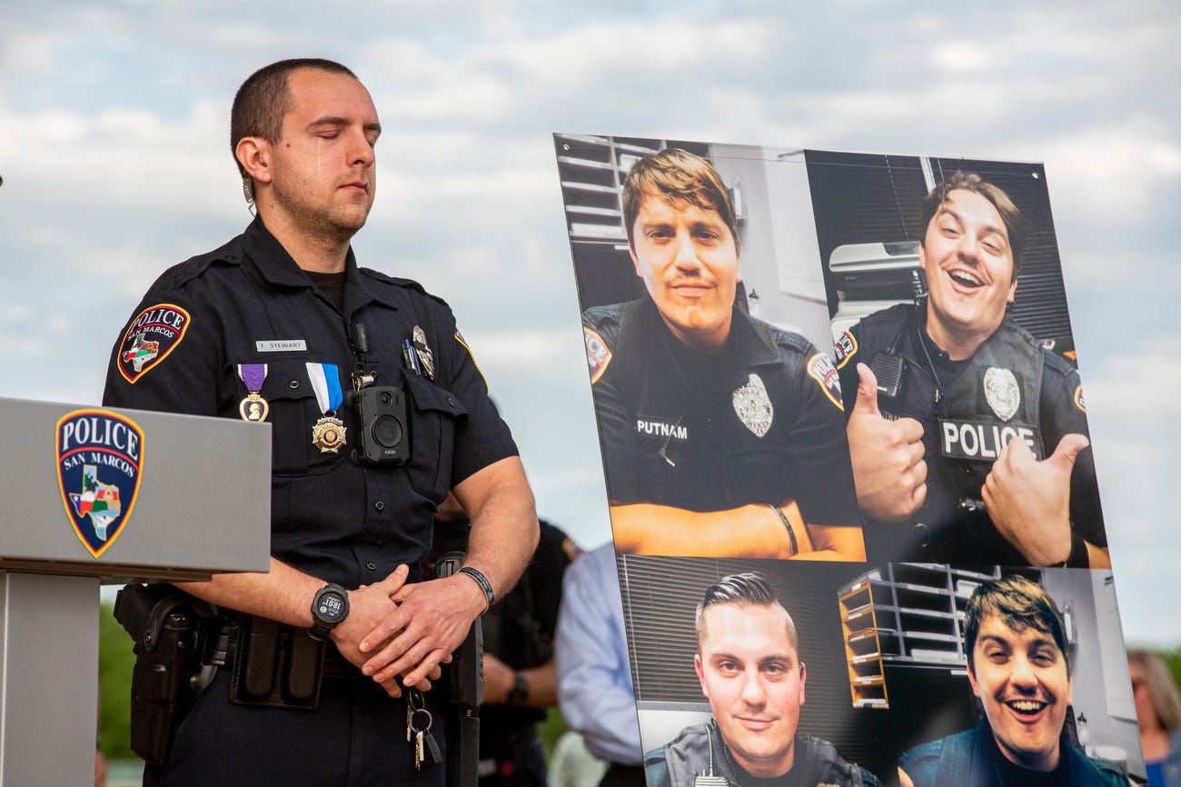 San Marcos police honor slain officer on 1st anniversary of his death