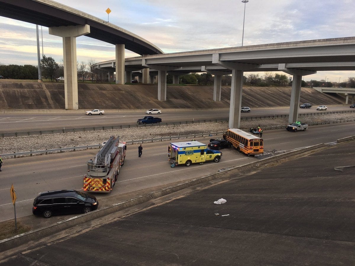 2 adults injured in multi-vehicle crash with school bus on Ben White ...
