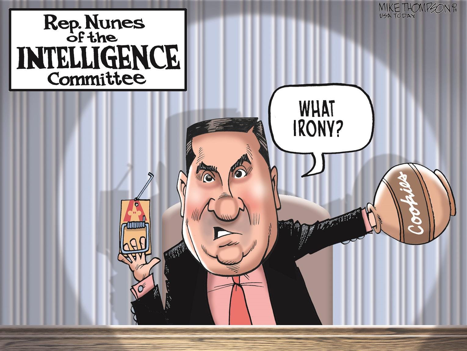 Editorial cartoon: Irony?