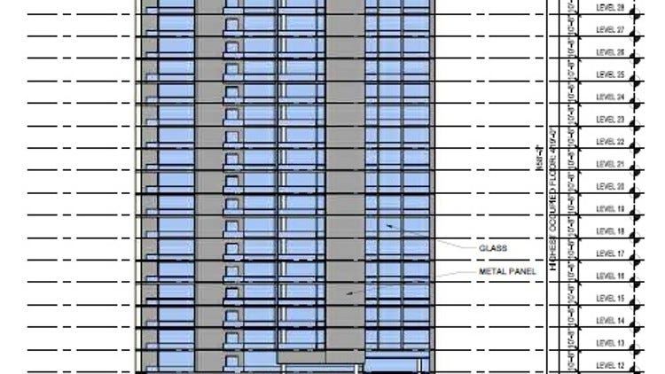 39-story residential tower planned for Warehouse District