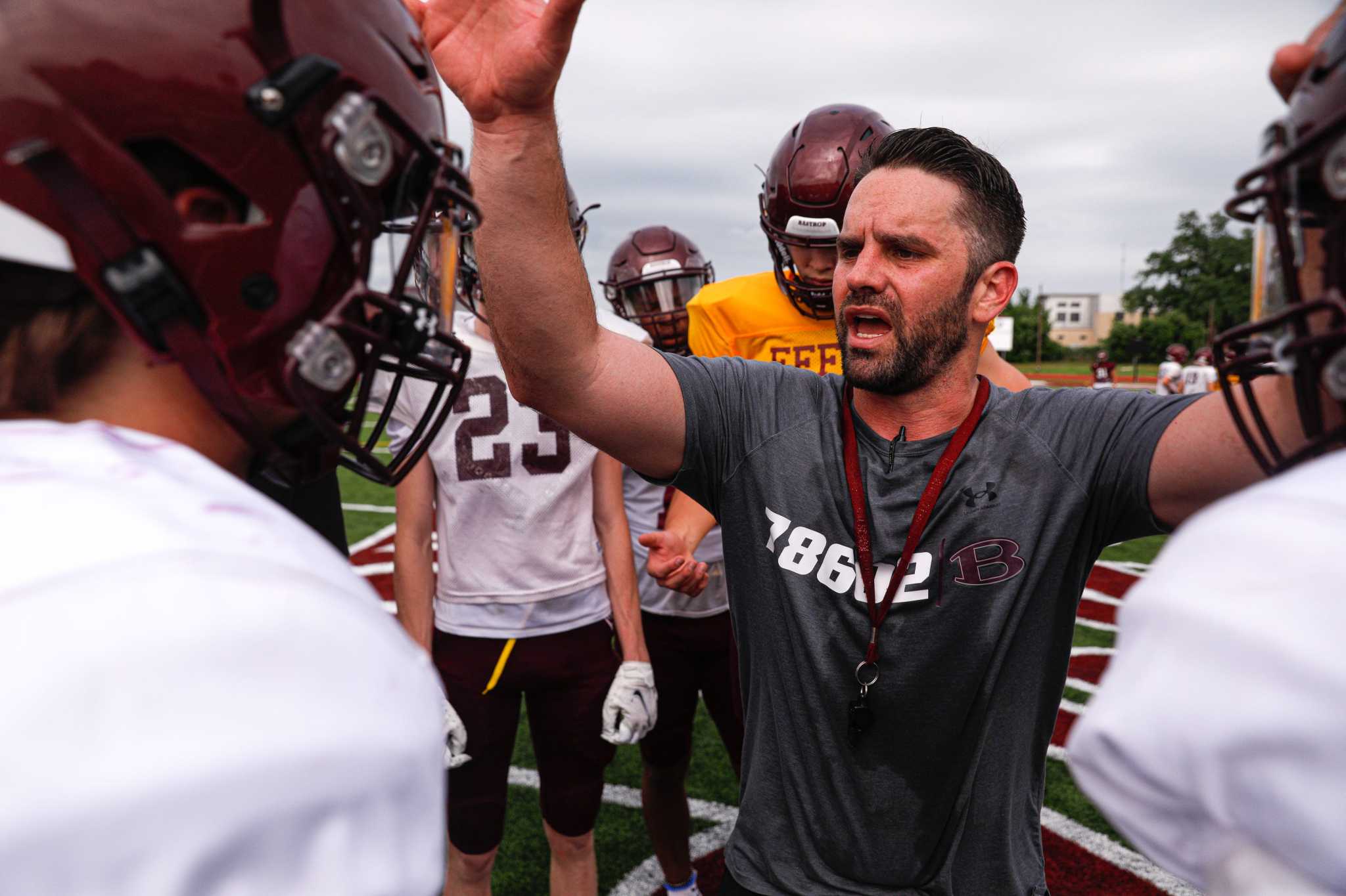 New Bastrop coach Jake Griedl begins first spring football