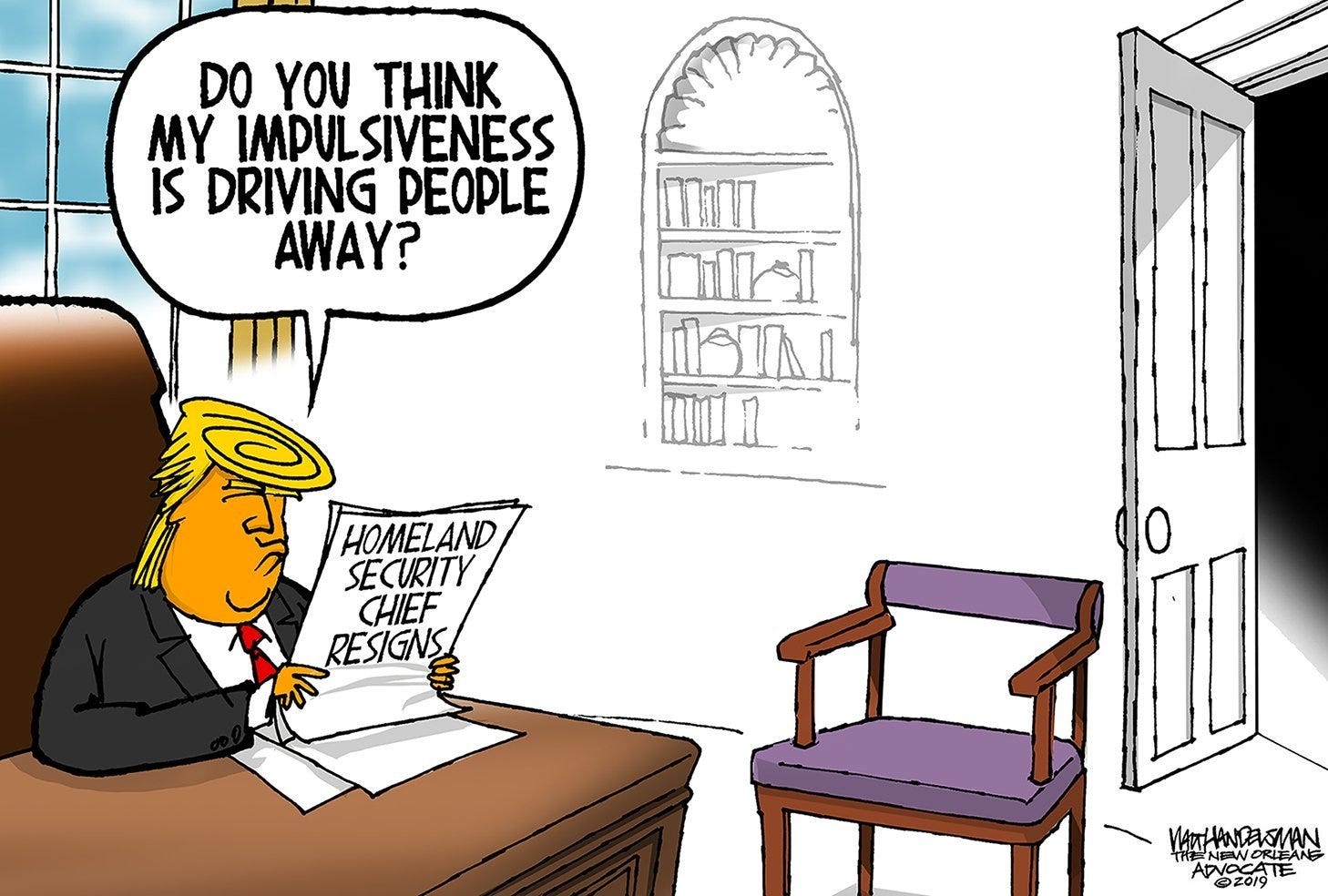 Editorial cartoon: Frequent turnover