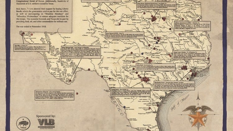 Mapping World War I activity in Central Texas