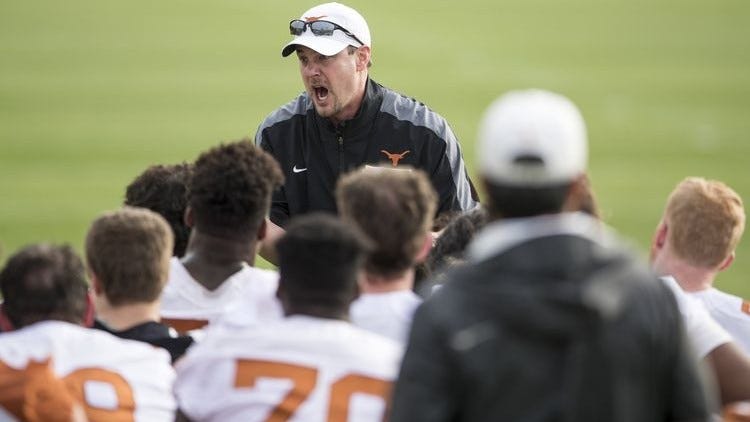 WWE star The Undertaker visits Longhorns practice, shares life story