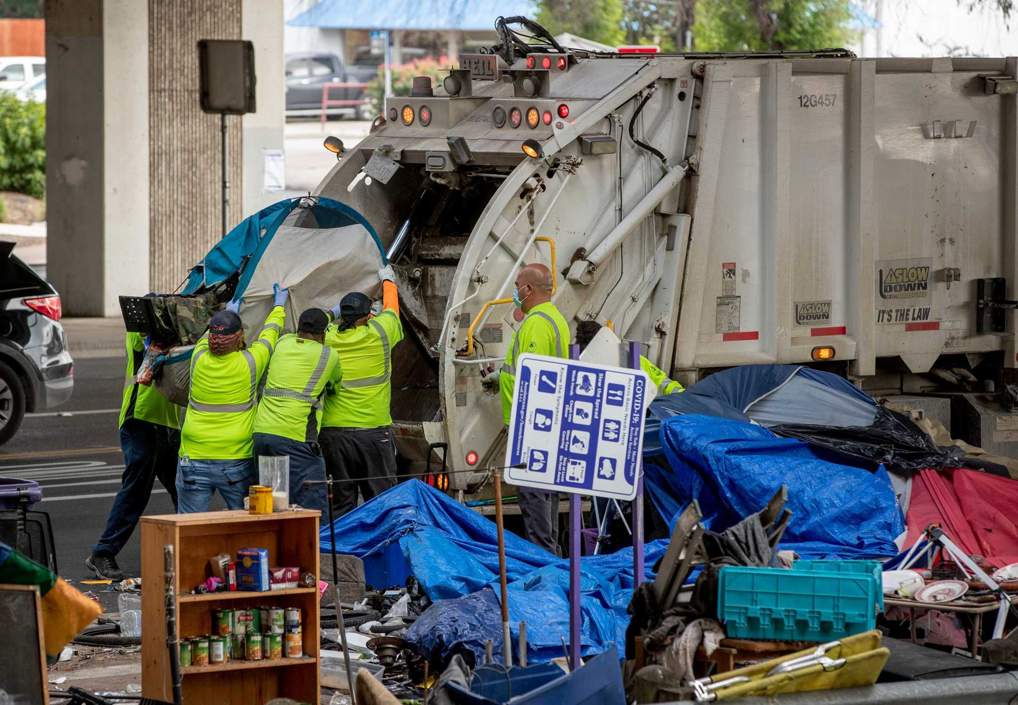 Austin officials remove homeless camp from underpass in South Austin
