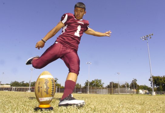 Central kicker makes smooth transition to football