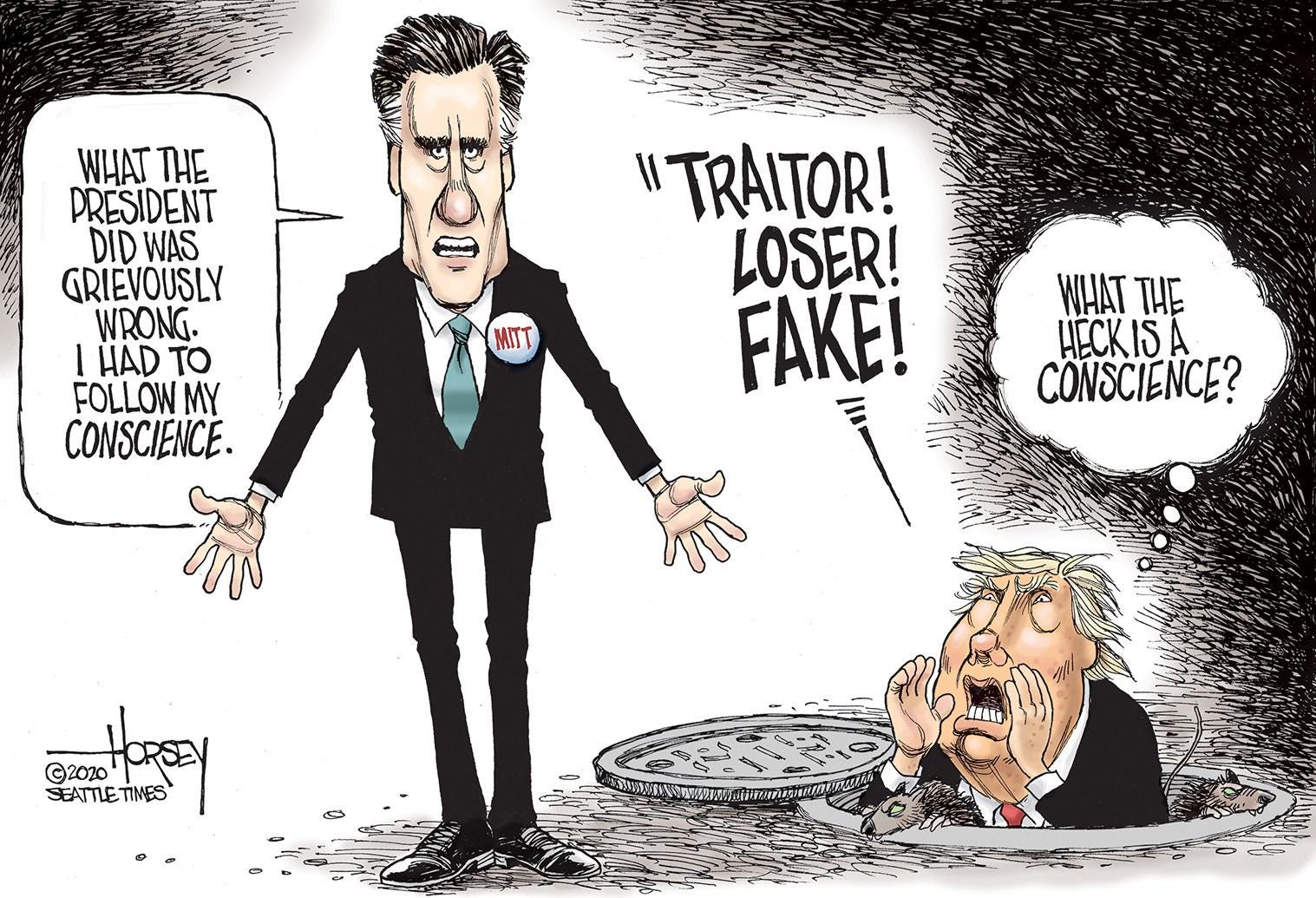 Editorial cartoon: Conscience