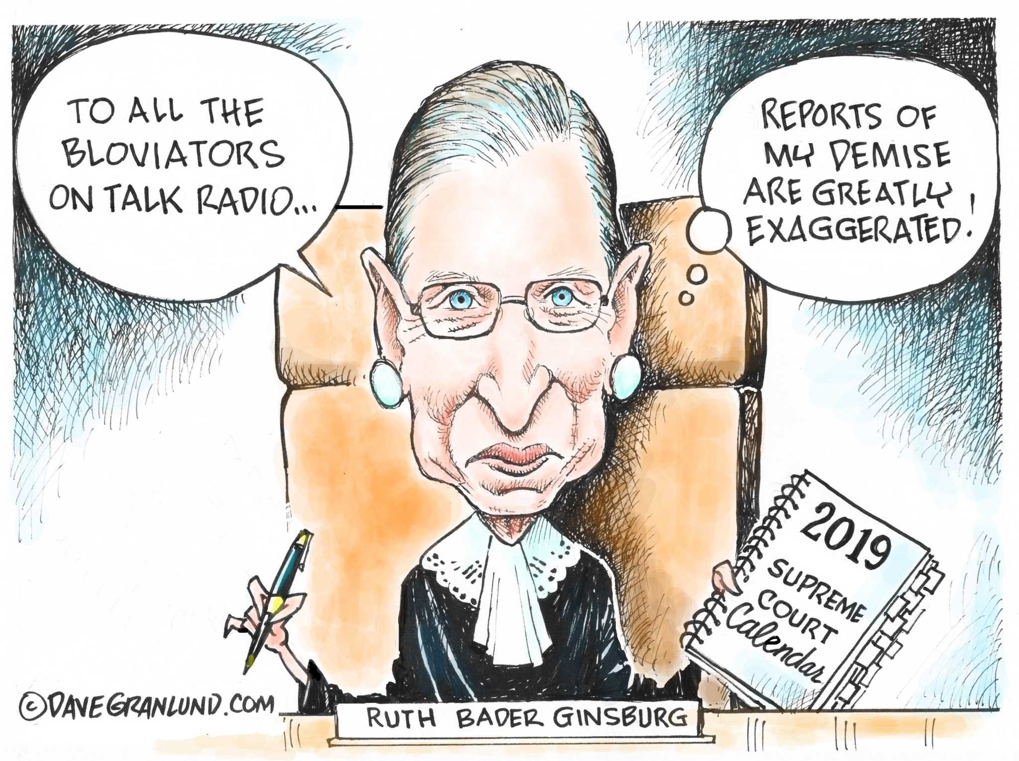Granlund cartoon: Ruth Bader Ginsburg health