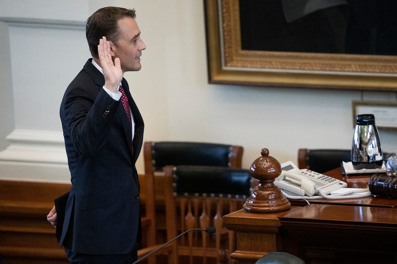 Ken Paxton impeachment trial live stream shows Ryan Bangert testimony