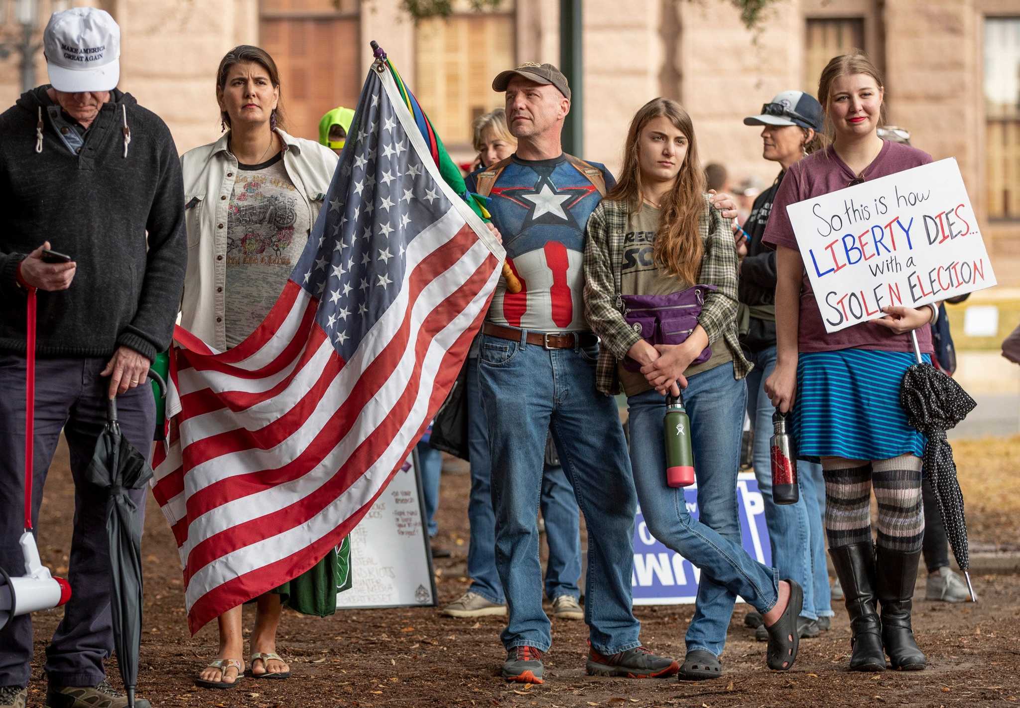 PHOTOS: Trump supporters march to the Texas Capitol to protest election
